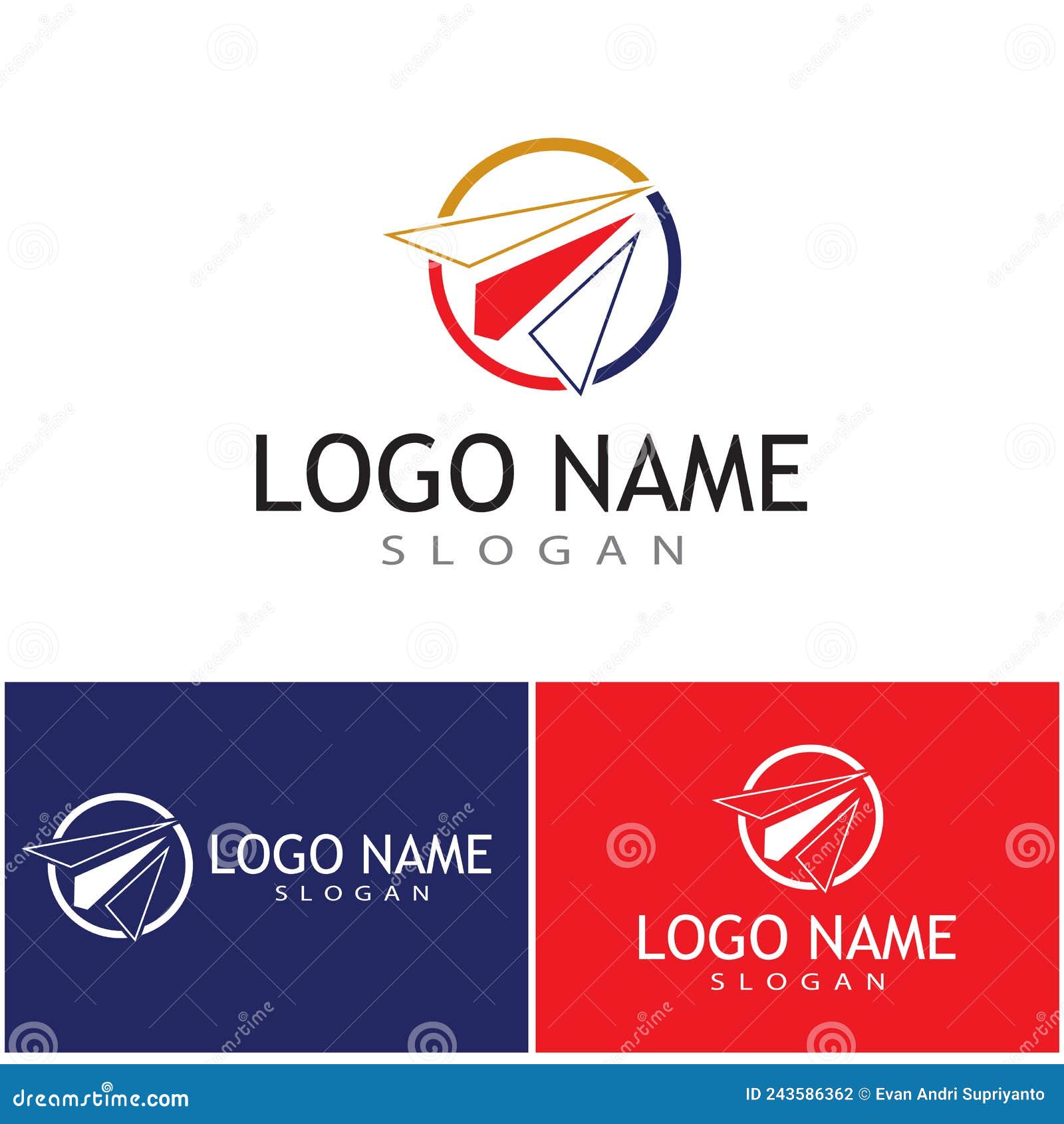 Paper Plane Logo Vector Illustration Template Stock Vector ...