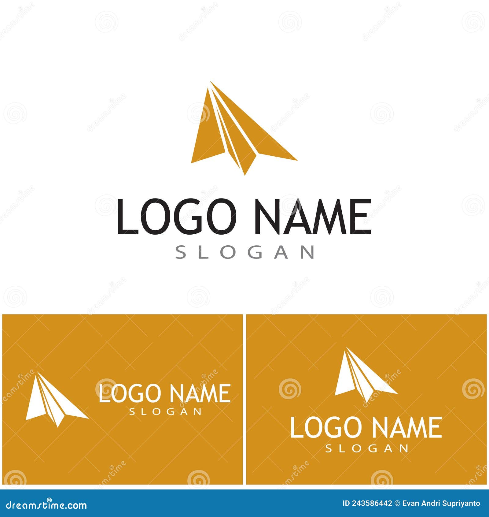 Paper Plane Logo Vector Illustration Template Stock Vector ...