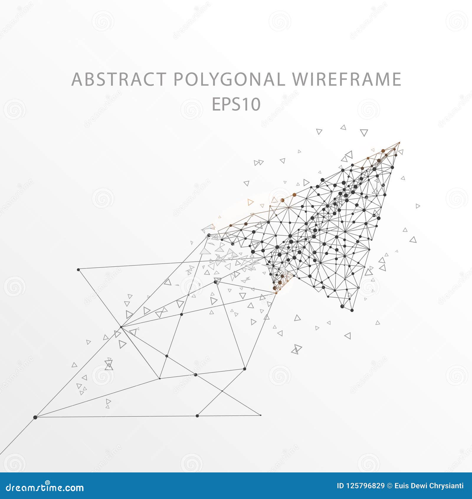 Paper Plane Low Poly Wire Frame. Stock Illustration - Illustration of ...