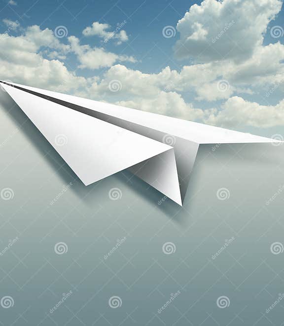 Paper Plane. Mail Paper Concept. Stock Illustration - Illustration of ...