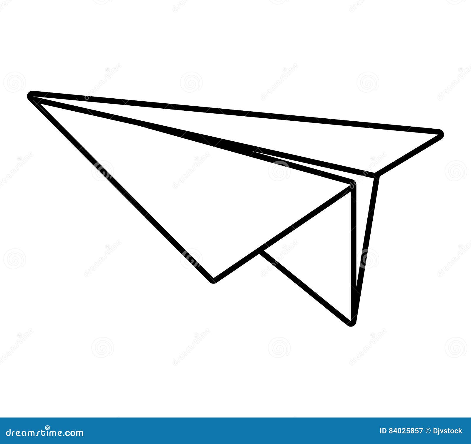 Paper Plane Model Air Outline Stock Illustration - Illustration of ...