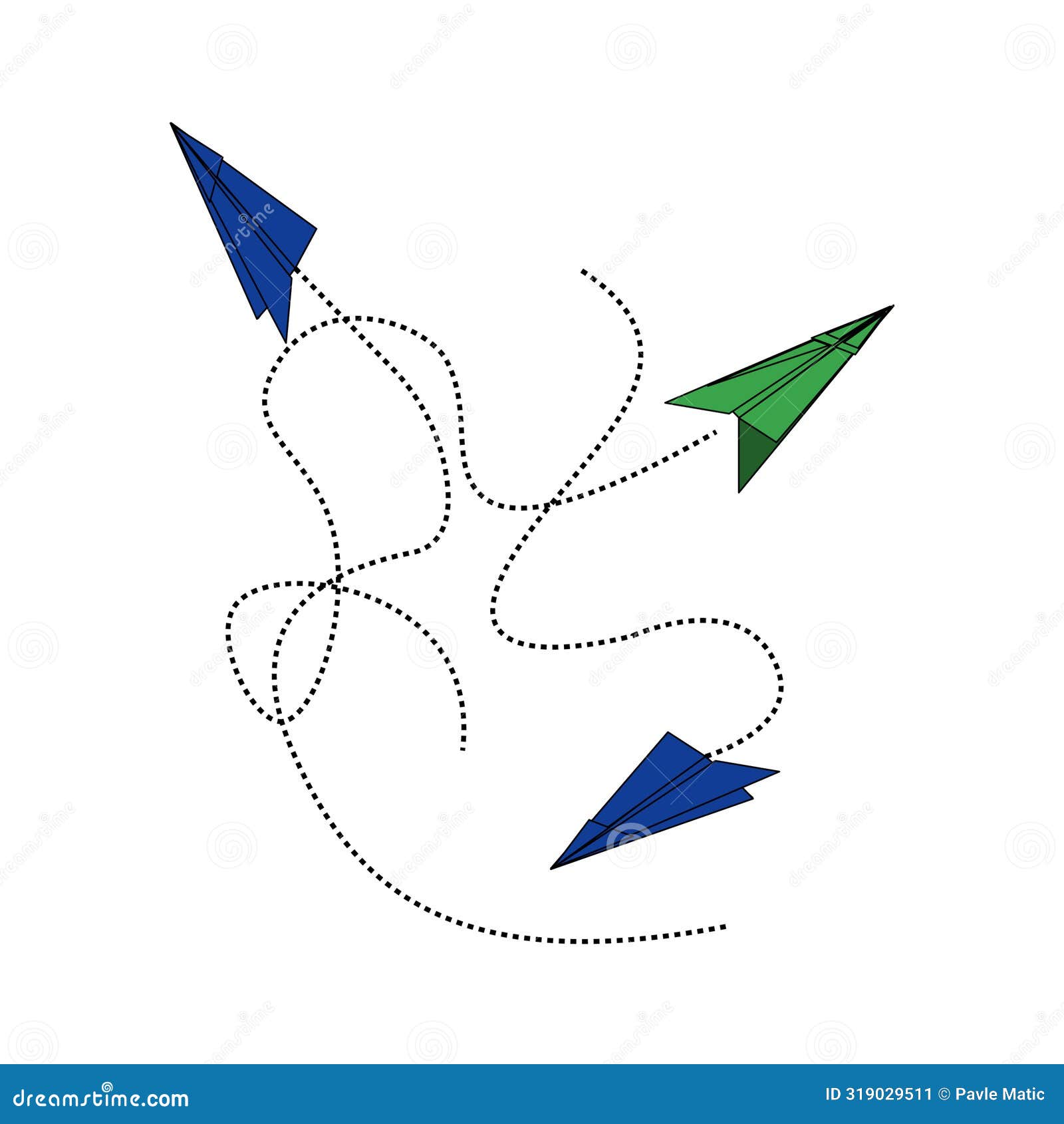 Paper plane icons stock illustration. Illustration of continuous ...