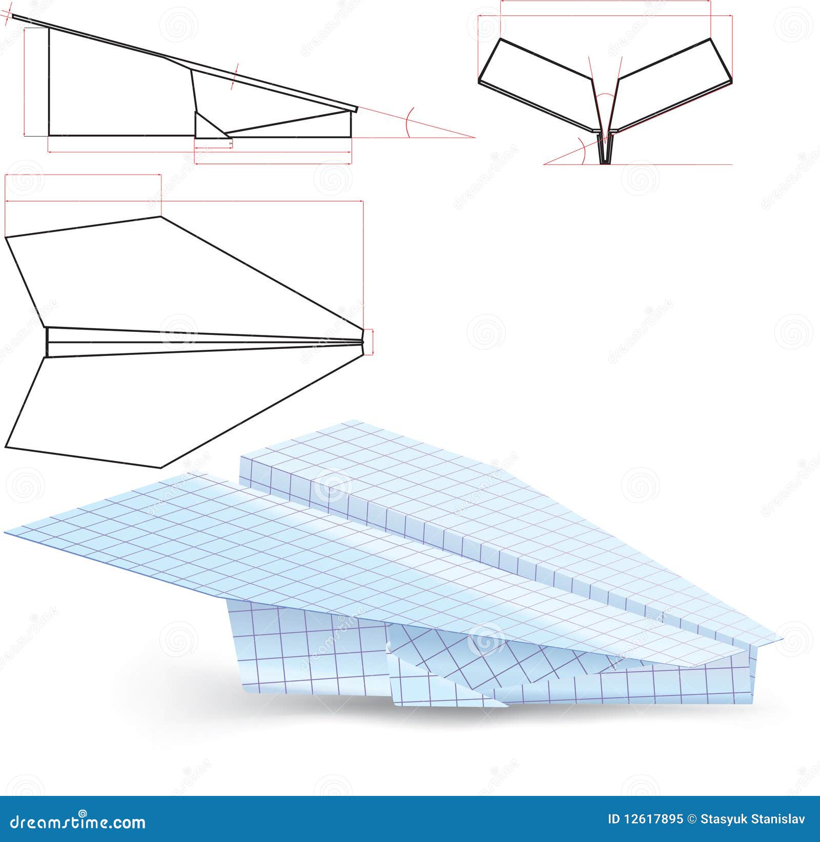 Paper plane project stock vector. Illustration of blur - 12617895