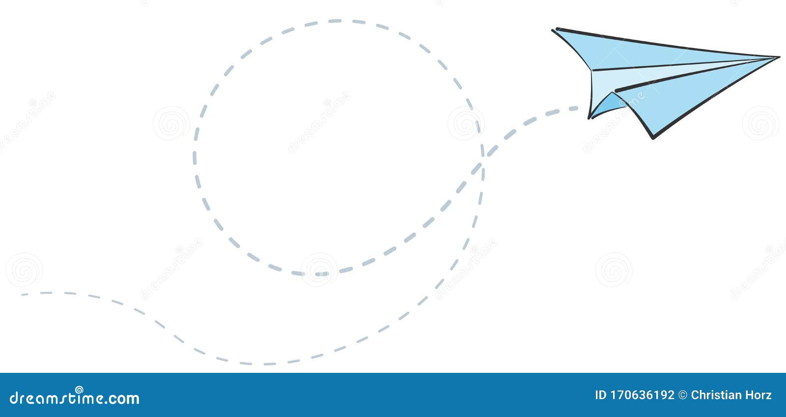 Paper Plane Scribble and Spiral Flight Path Stock Vector - Illustration ...
