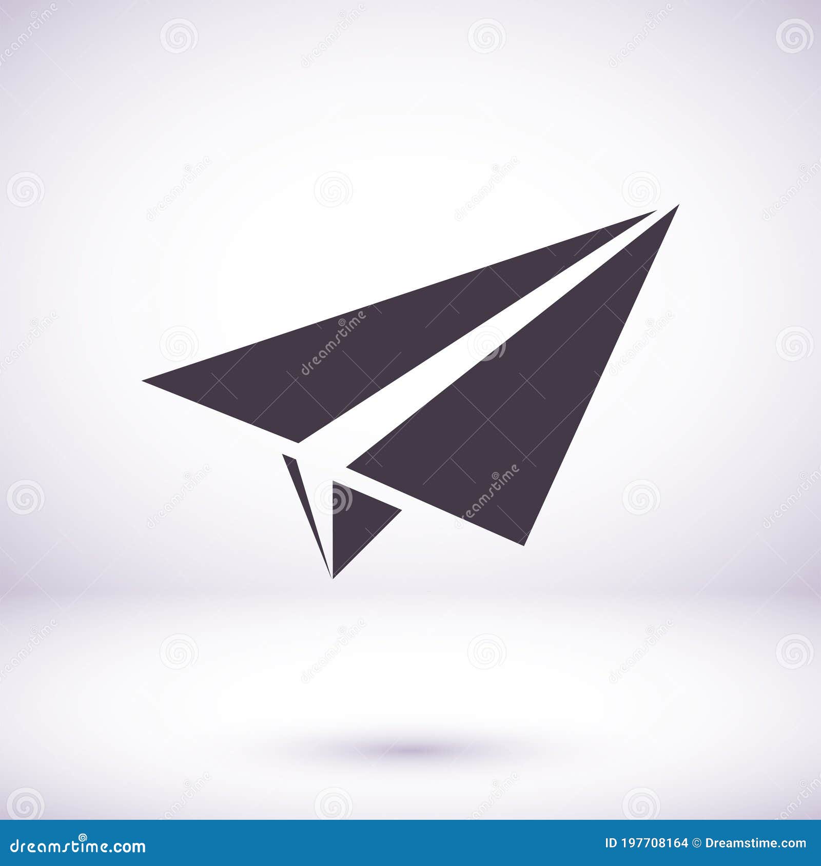 Paper Plane Send Message Vector Icon on a White Background. Paper ...