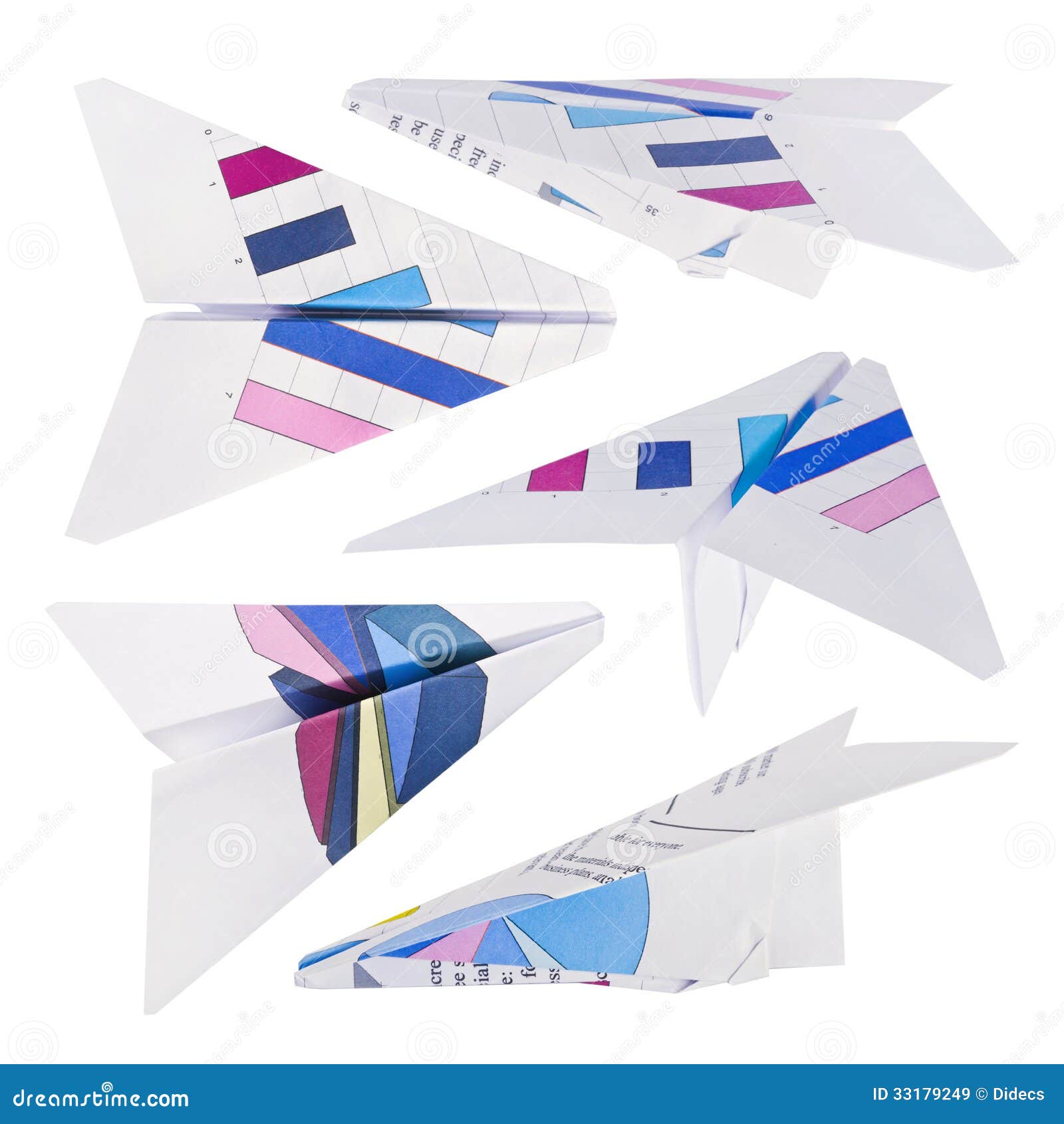 Paper plane set isolated stock illustration. Illustration of flight ...