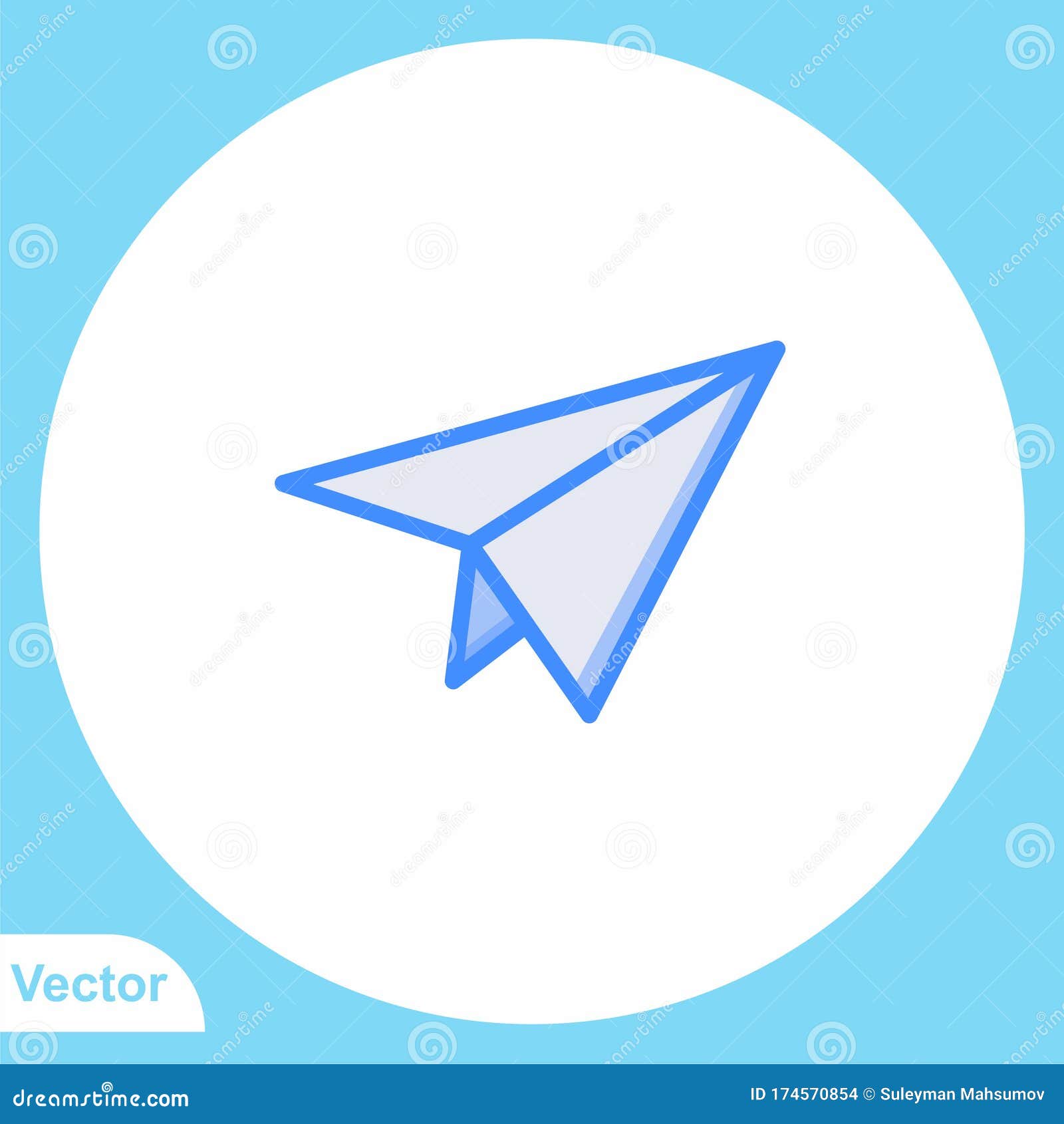 Paper Plane Vector Icon Sign Symbol Stock Illustration - Illustration ...