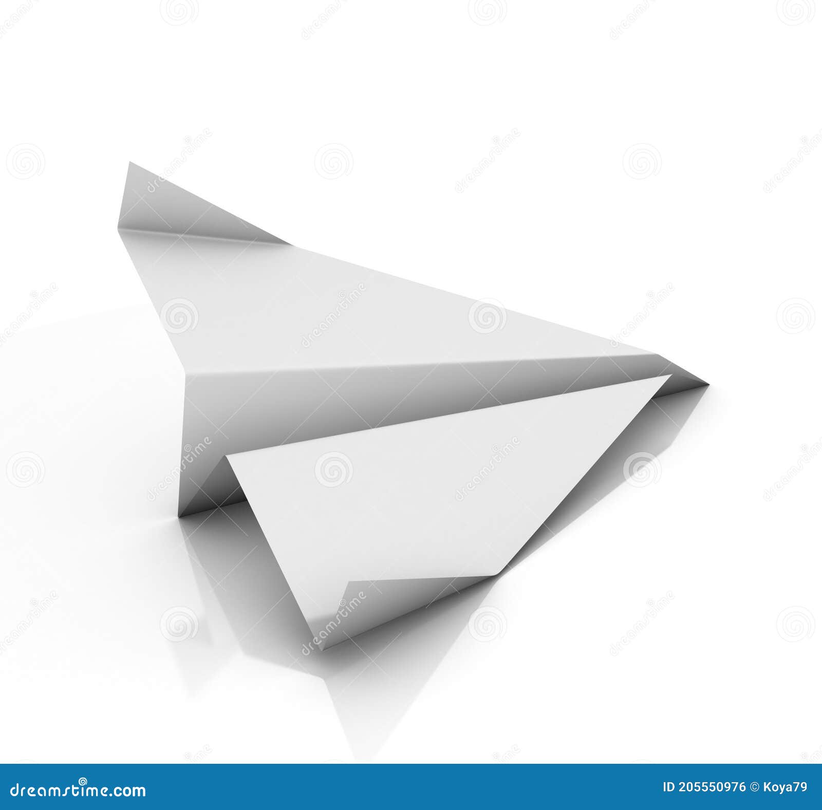 Paper Plane on White Background Stock Illustration - Illustration of ...