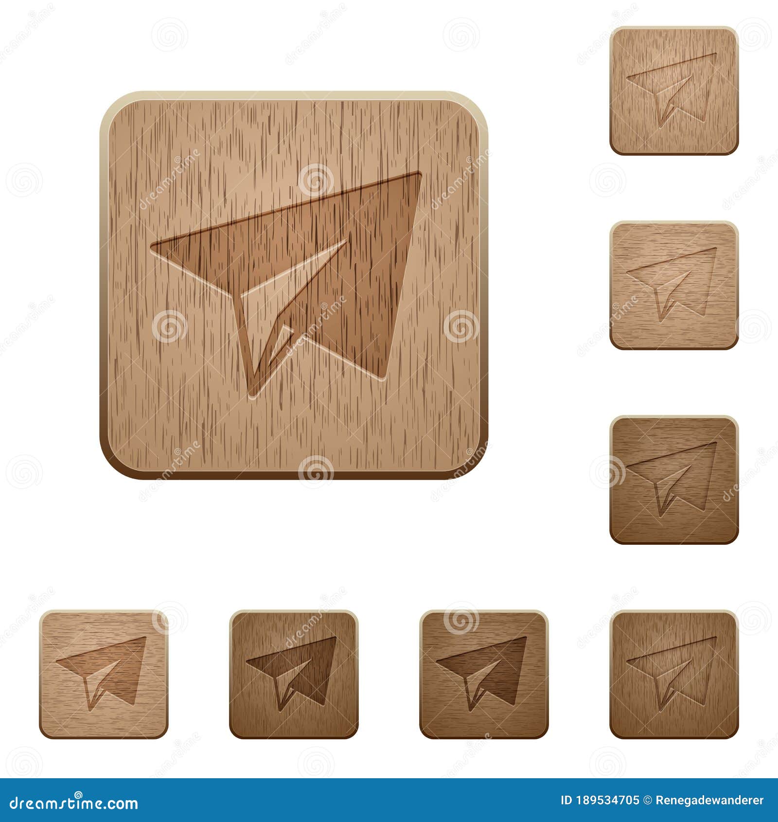 Paper plane wooden buttons stock vector. Illustration of pieces - 189534705