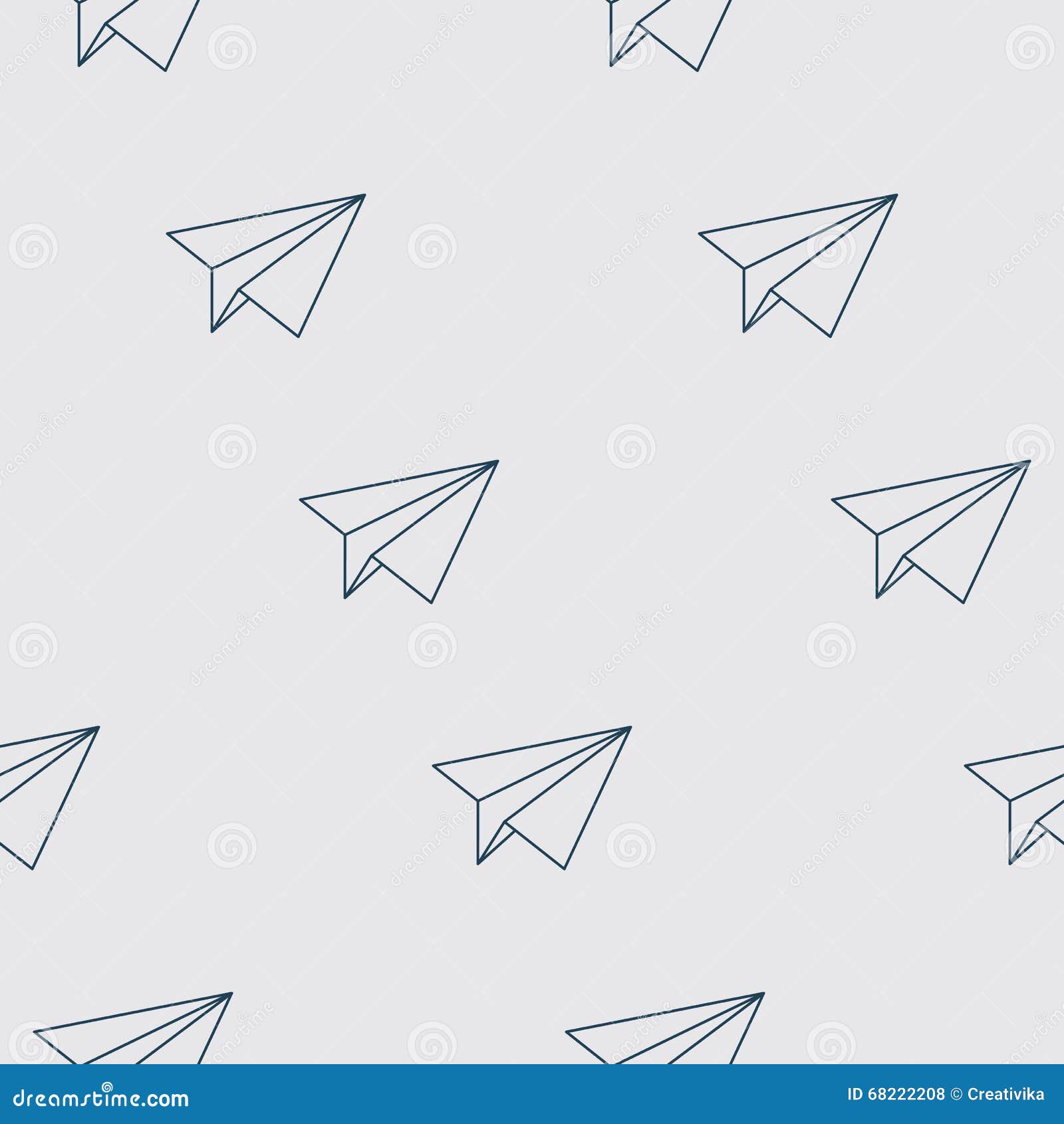 Paper Planes Seamless Pattern. Repeating Abstract Background with Paper ...