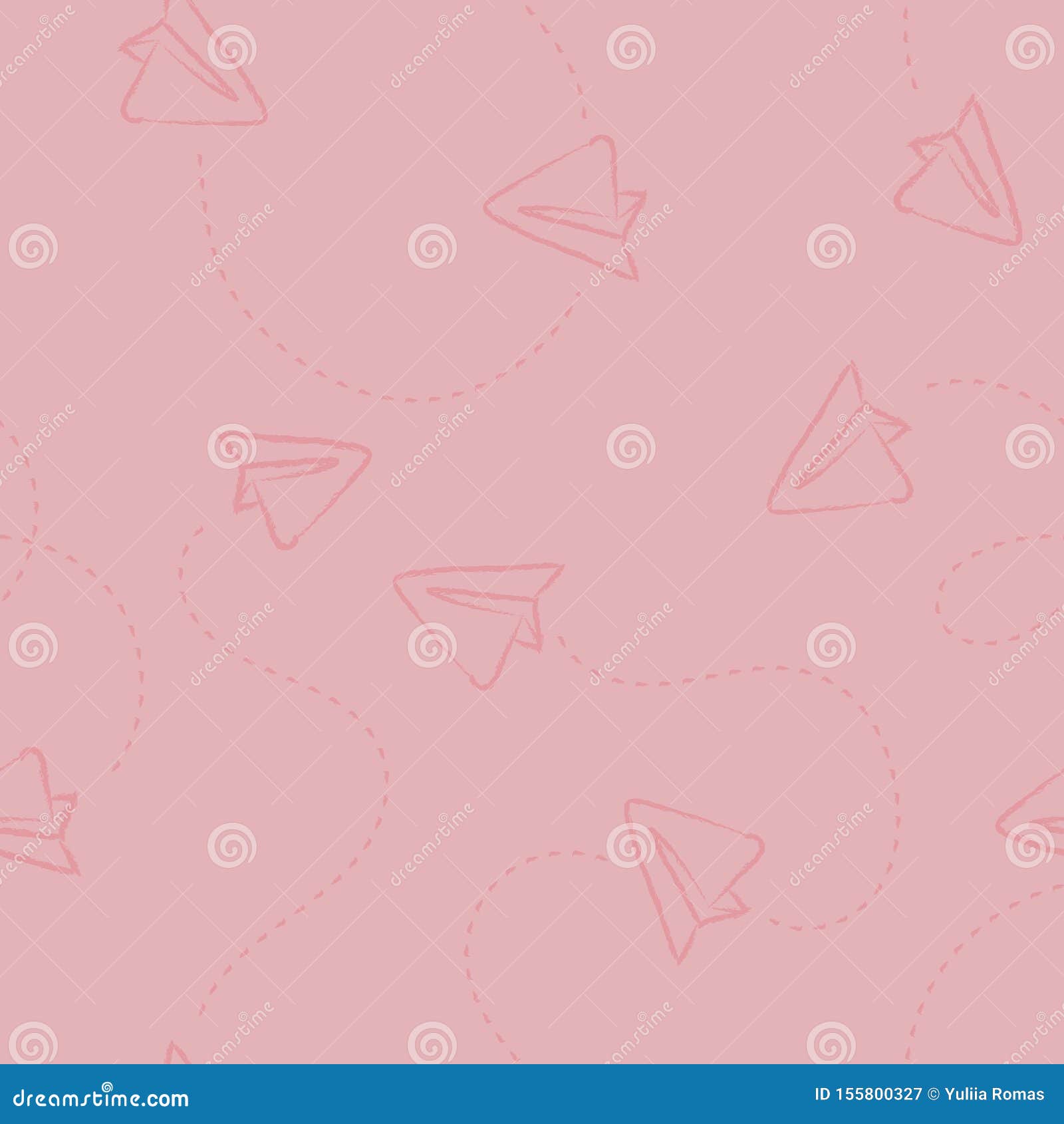 Paper Planes Seamless Pattern. Telegram Symbol. Stock Vector ...