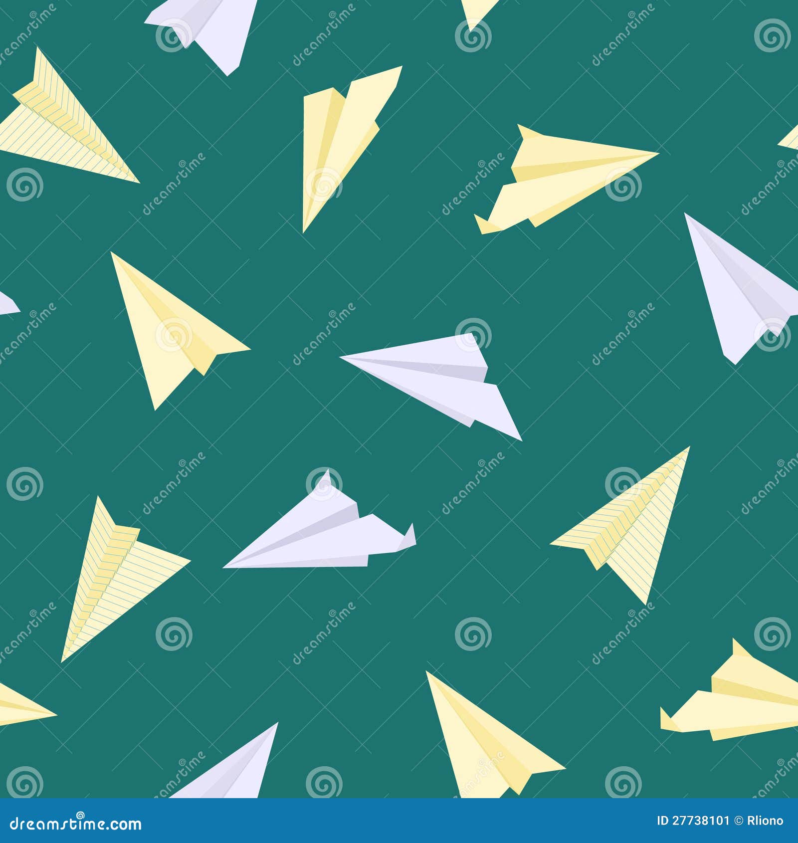 Paper Planes Seamless Texture Stock Vector - Illustration of beautiful ...