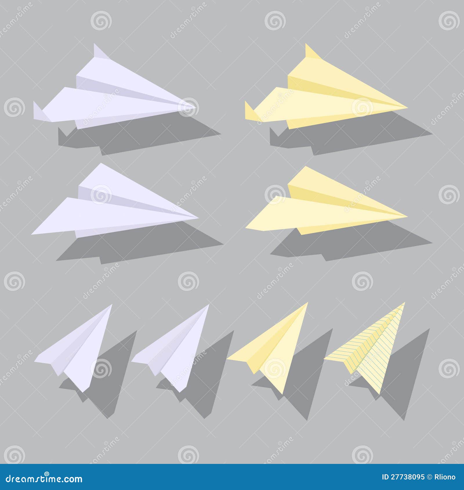 Paper planes set. stock vector. Illustration of blank - 27738095