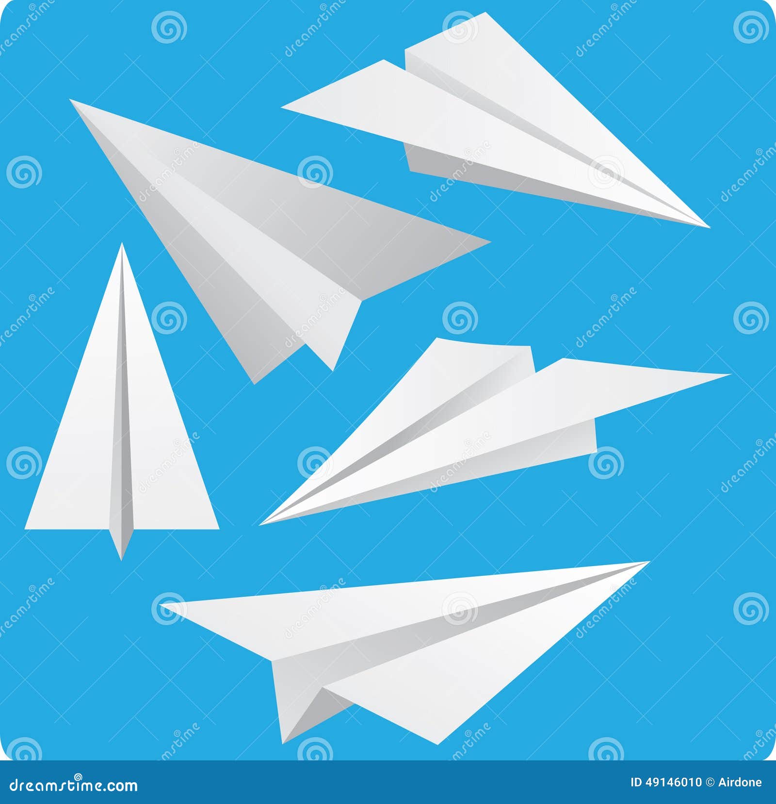 Paper Planes stock vector. Illustration of clean, origami - 49146010