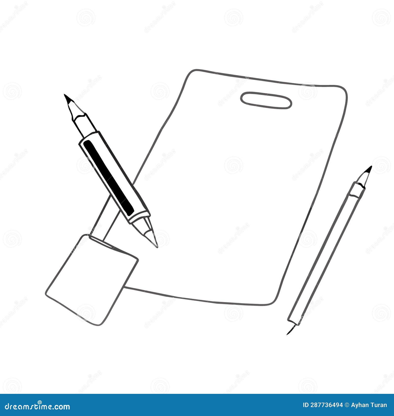 Paper , Planner Drawing Style . Editable Eps Format . Stock ...