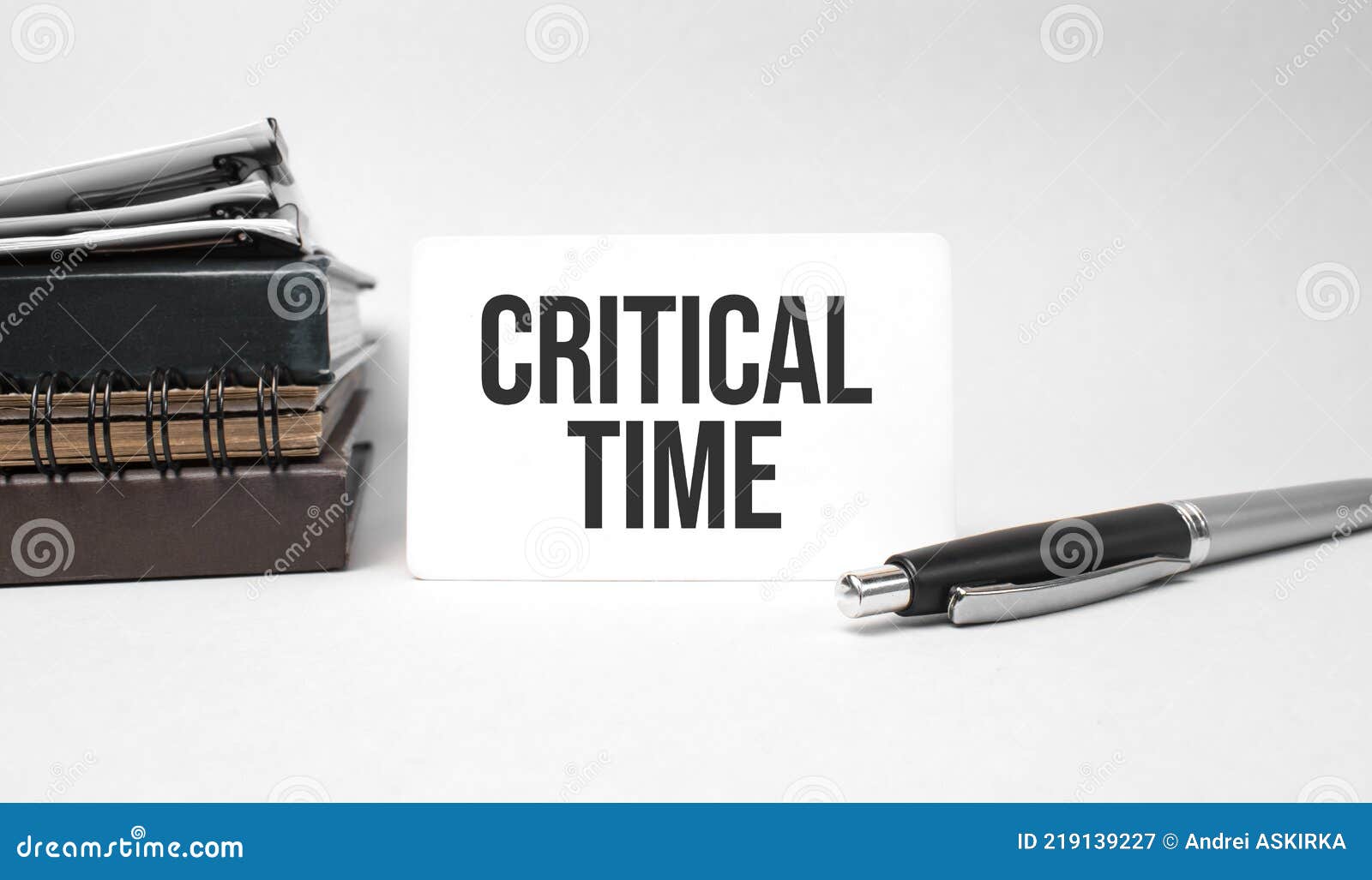 Paper Plate, Glasses, Notepad in Stack,pen and Text Critical Time on ...