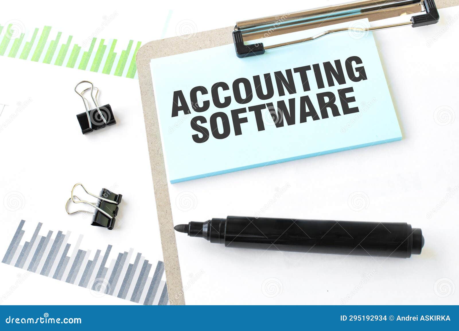 Paper Plate, Marker, Diagram, Chart and Office Tools. Text ACCOUNTING ...