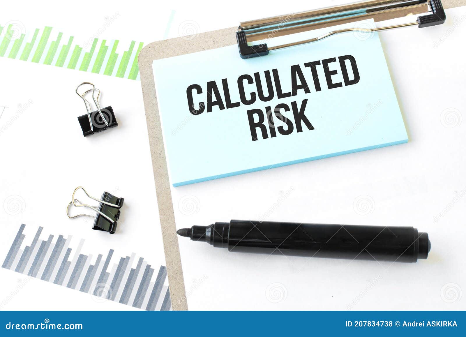 Paper Plate,marker, Diagram,chart And Office Tools. Text Calculated ...