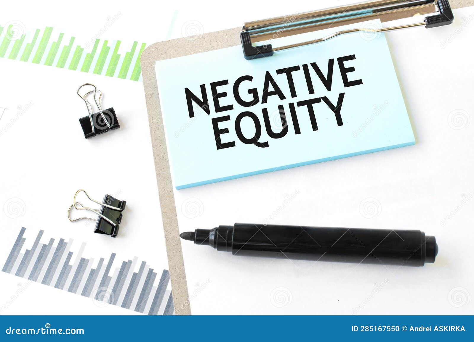 Paper Plate, Marker, Diagram, Chart and Office Tools. Text NEGATIVE ...