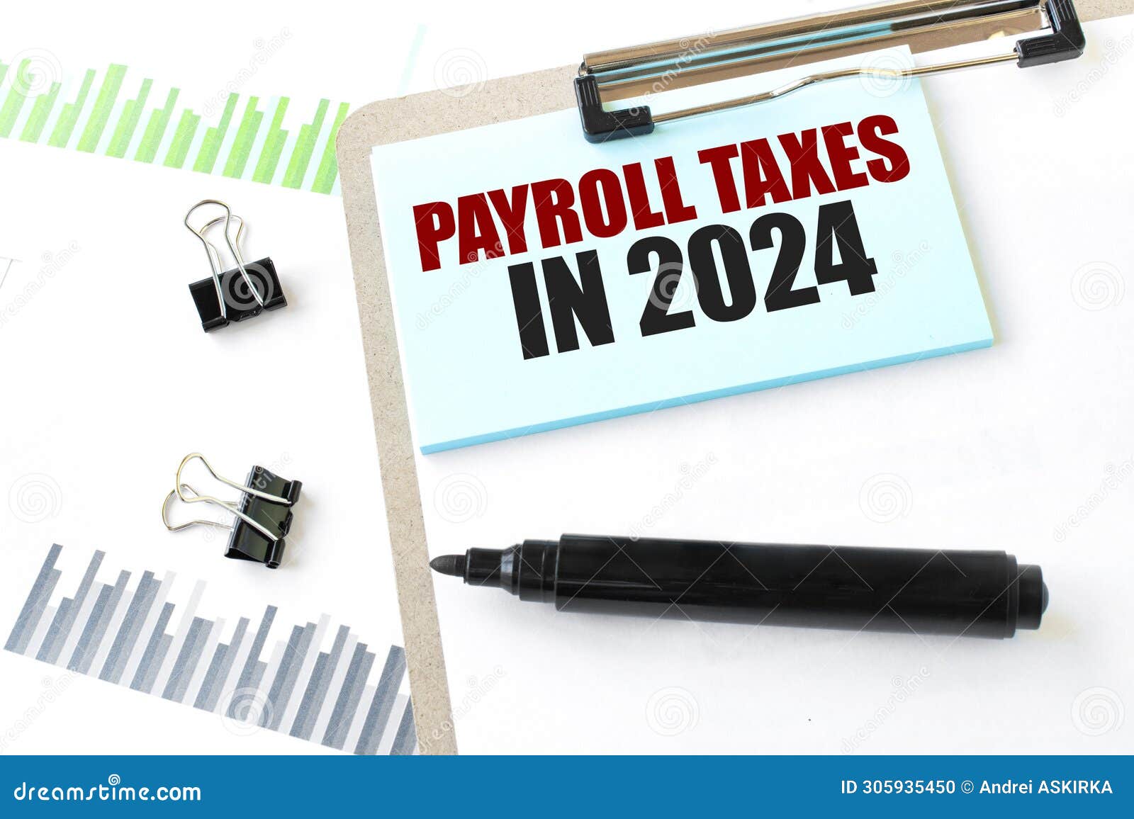Paper Plate, Marker, Diagram, Chart and Office Tools. Text PAYROLL ...