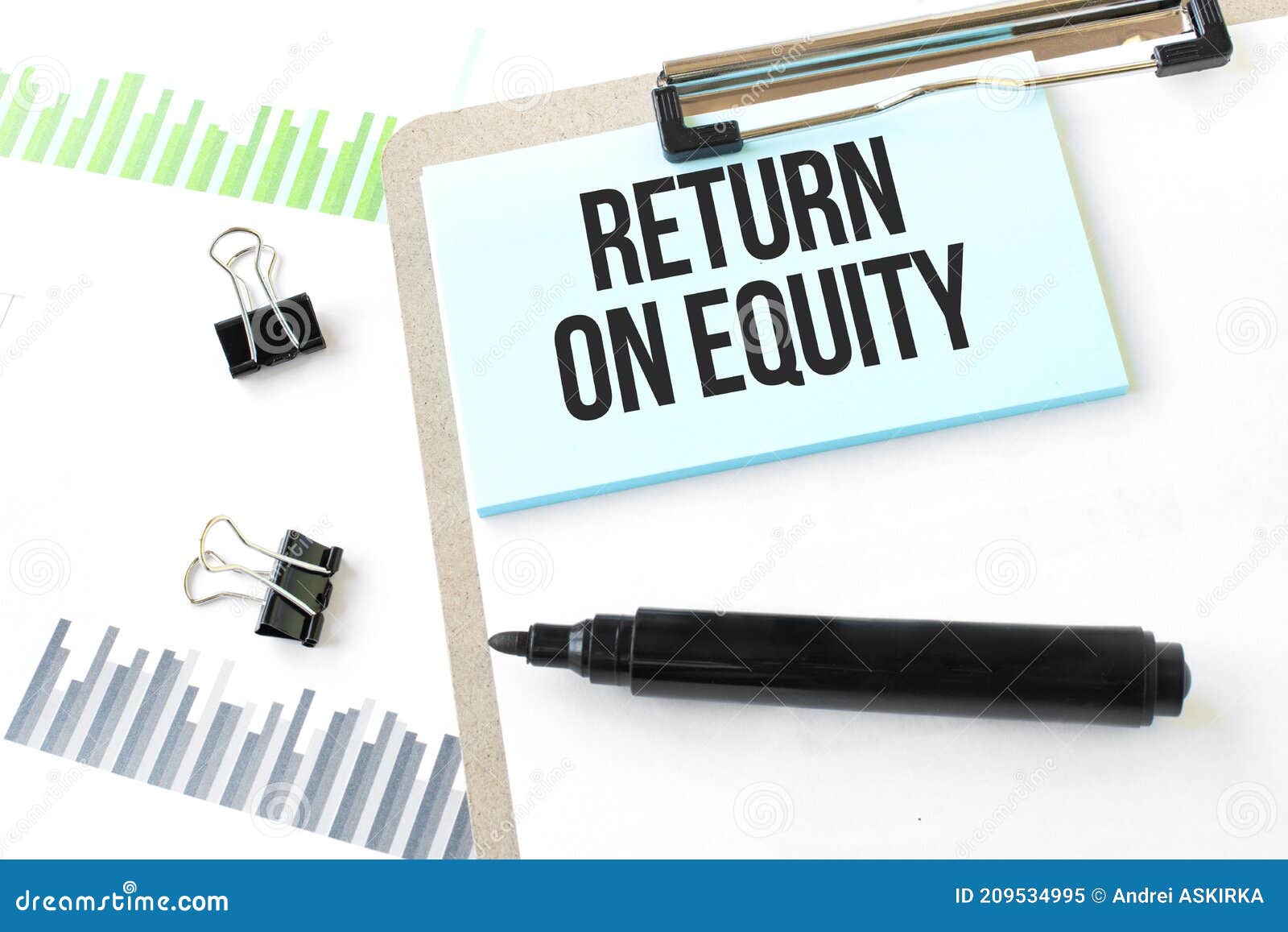 Paper Plate,marker, Diagram,chart and Office Tools. Text Return on ...