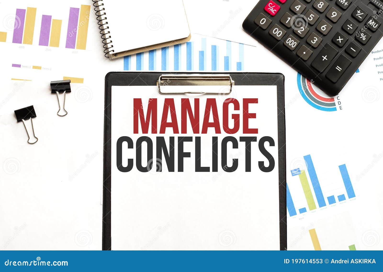 MANAGE CONFLICTS. Words. Text On Gray Paper On Torn Paper Background ...