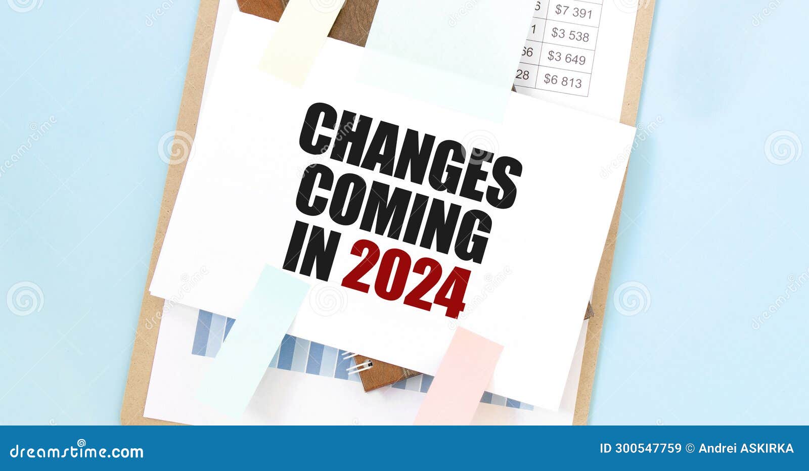 Paper Plate with Text Take Changes Coming in 2024. Diagram, Notepad and ...