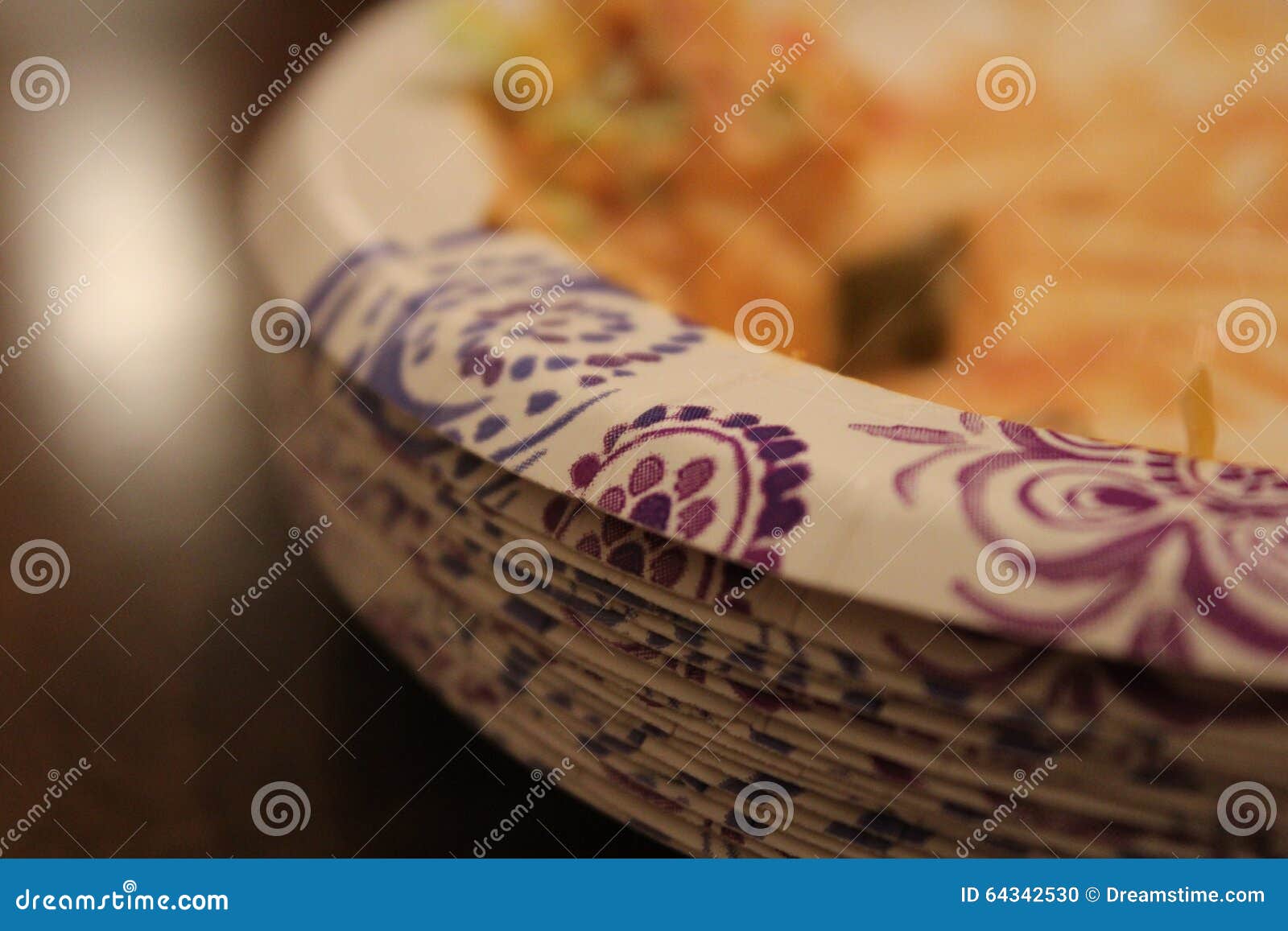 Paper plates stock photo. Image of paper, close, dinner - 64342530