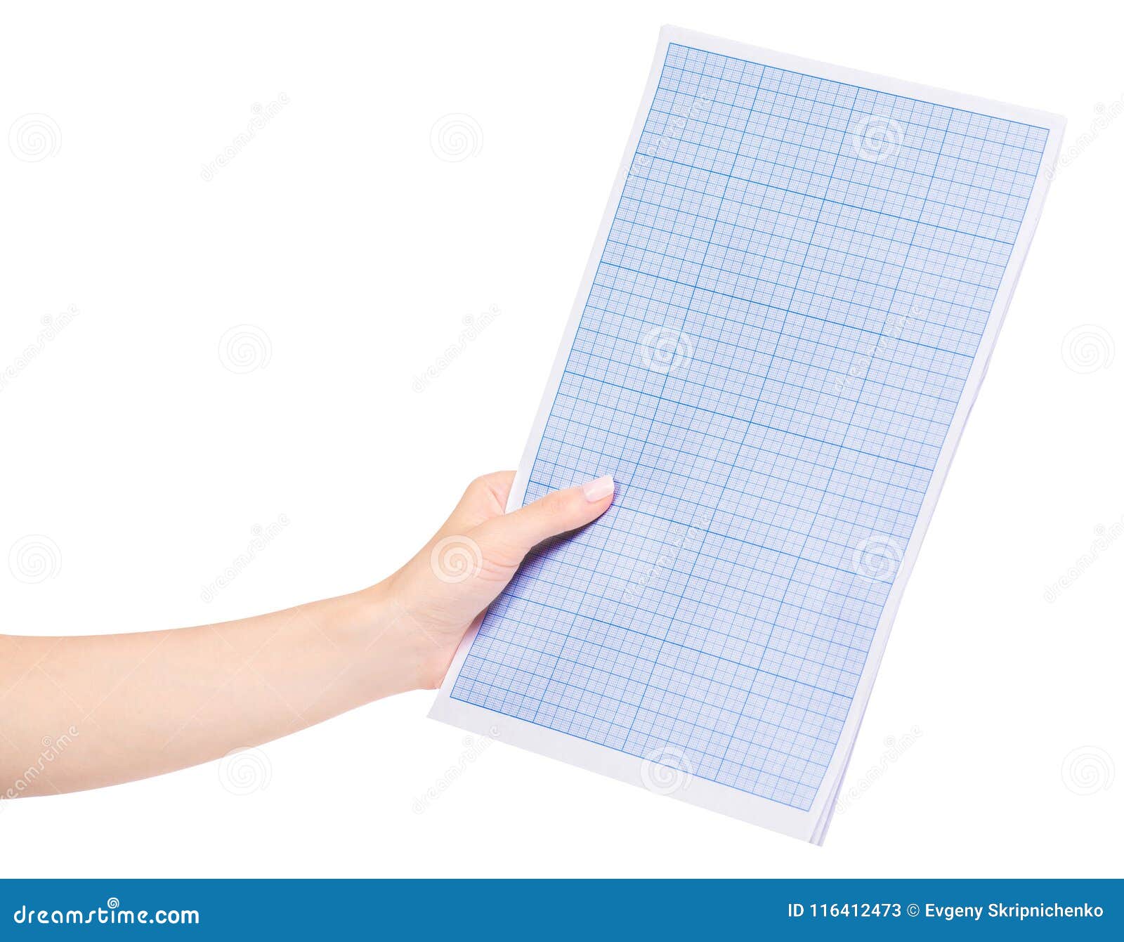 Paper for Plotting in a Hand Stock Image - Image of drawing, material ...