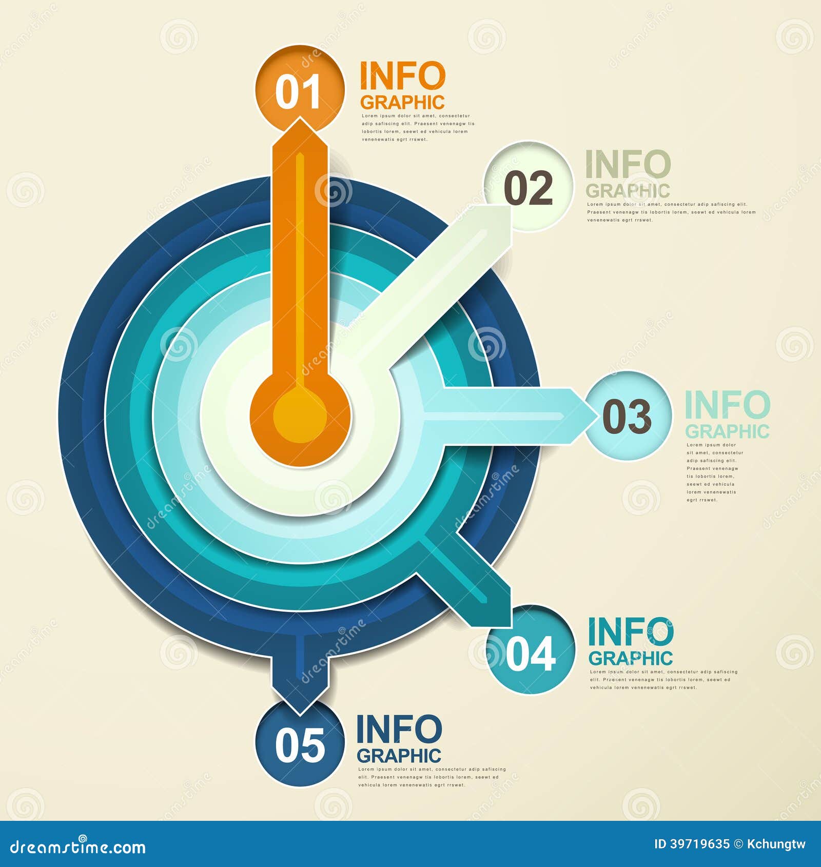 Paper Pointer Infographic Elements Stock Vector - Illustration of ...