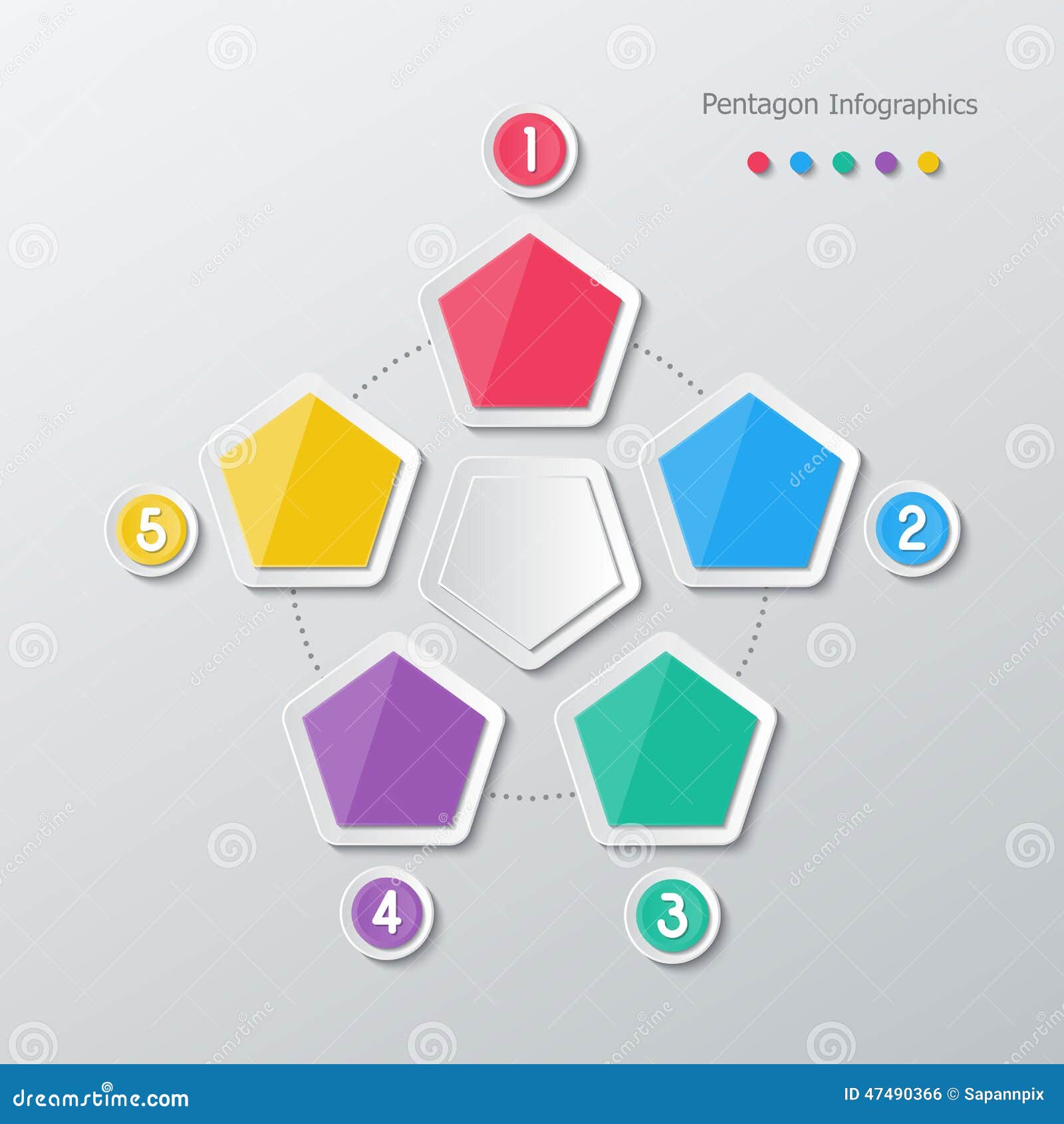 Paper polygon infographics stock vector. Illustration of space - 47490366