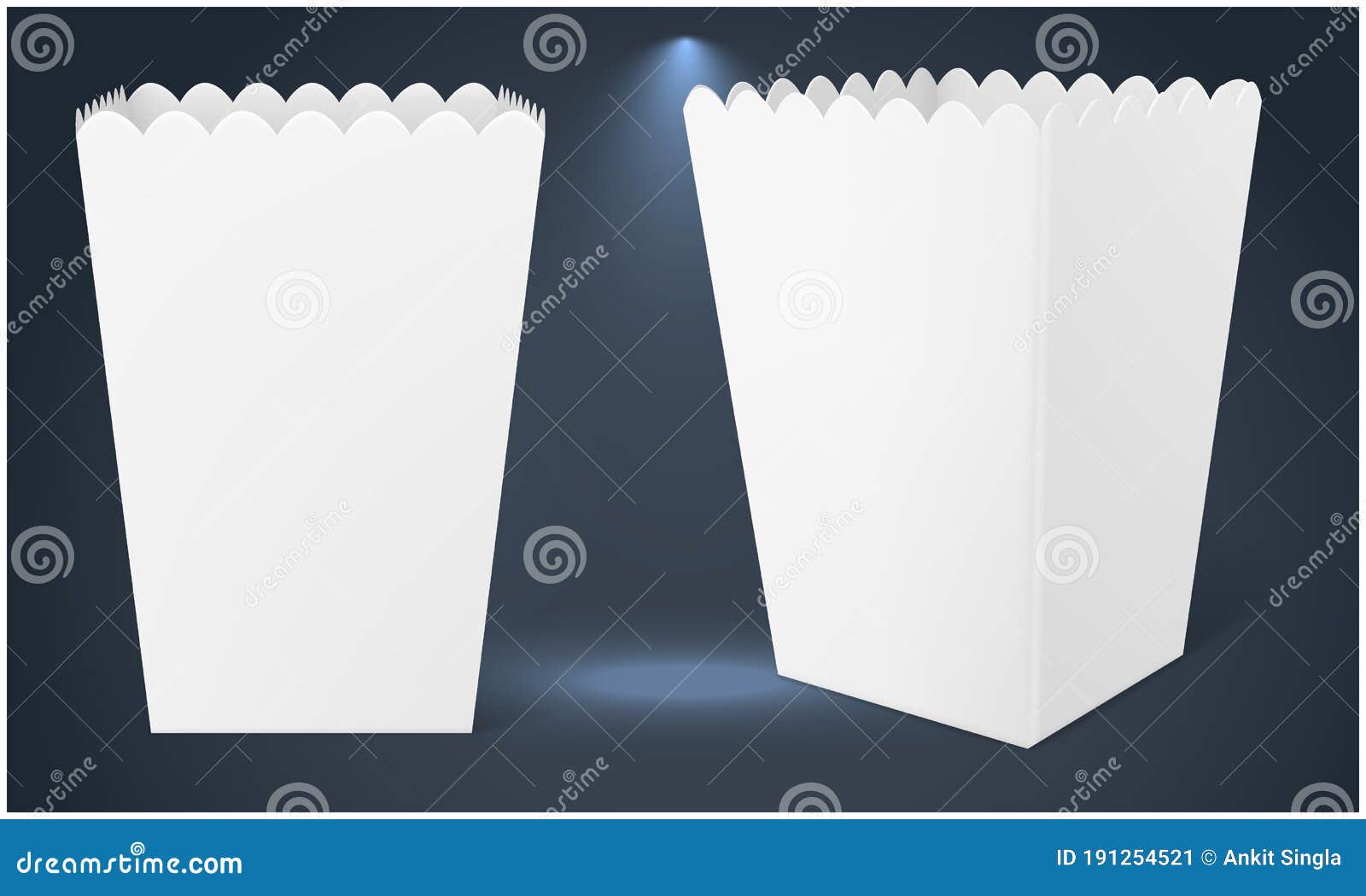 Paper Pop Corn Box on Abstract Surface Stock Vector - Illustration of ...