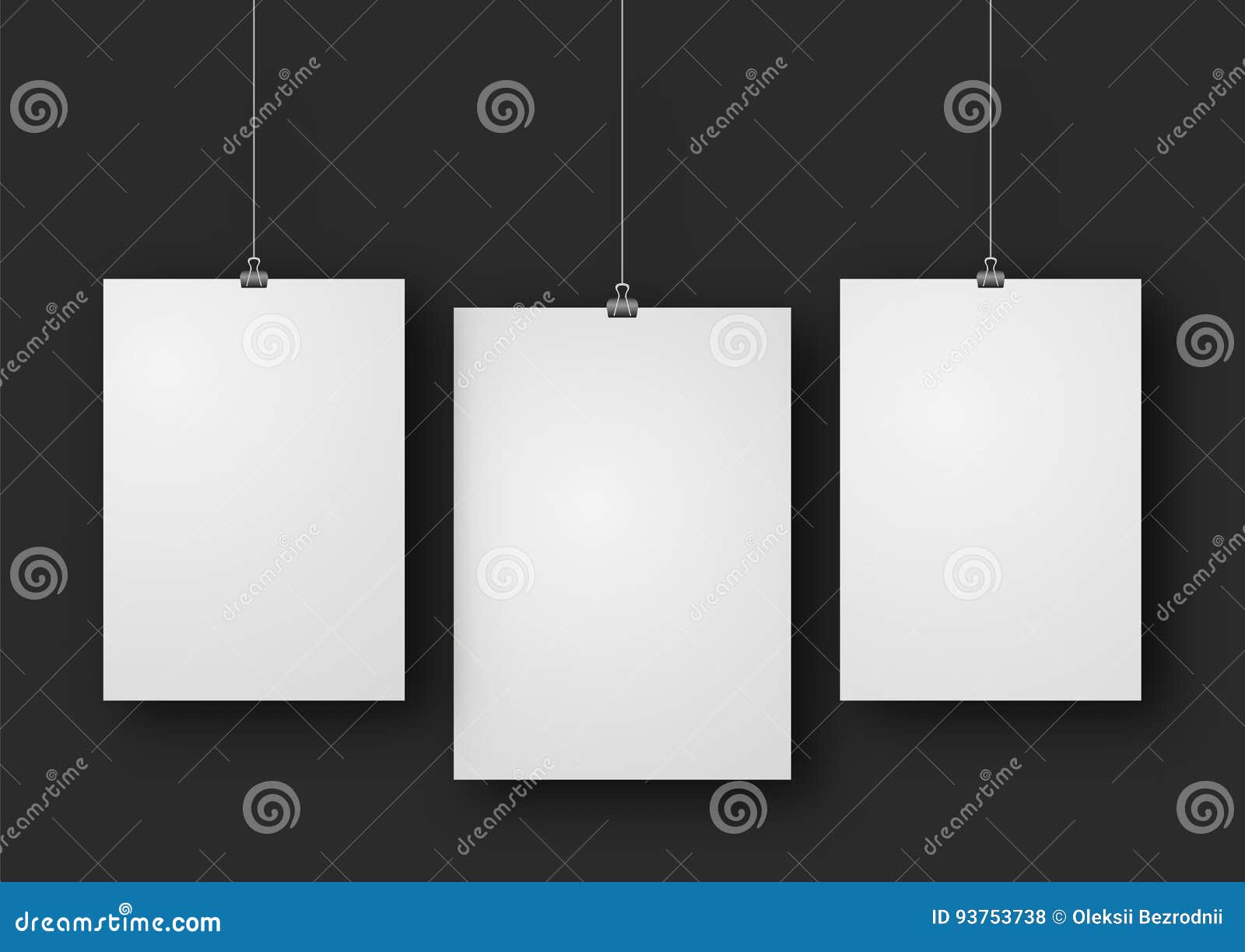 Paper poster mockup design stock vector. Illustration of card - 93753738