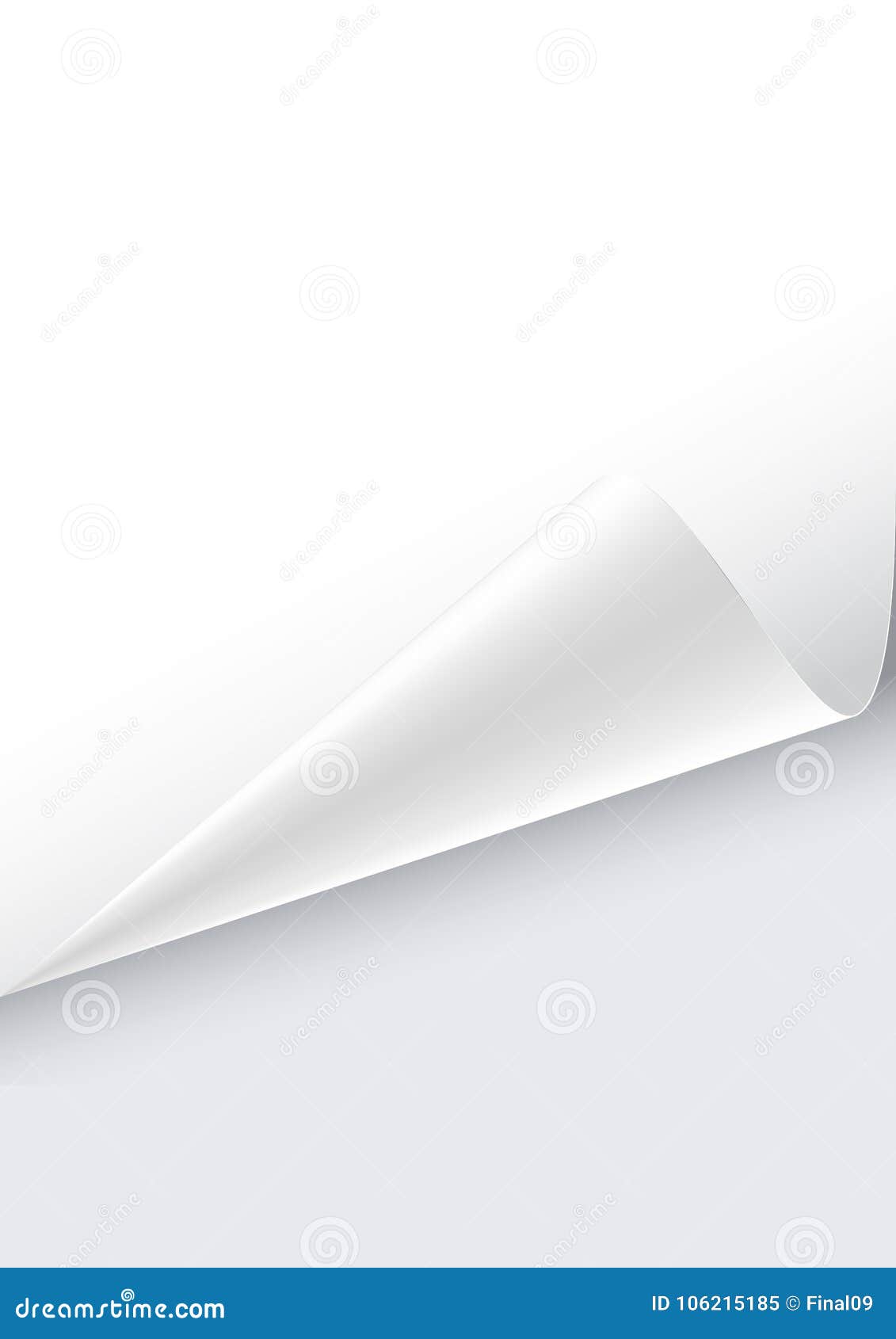 Paper Poster with a Wrapped Up Corner Stock Vector - Illustration of ...