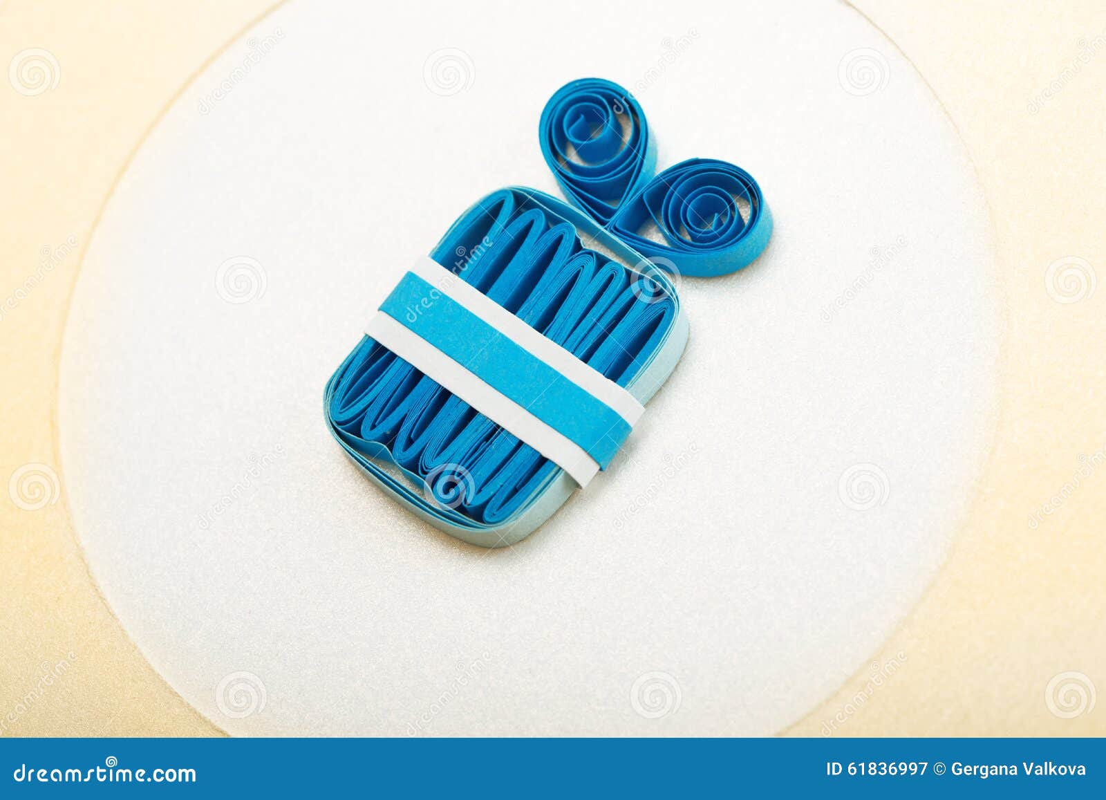 Paper Present or Birthday Girt Made with Quilling Technique Stock Image ...
