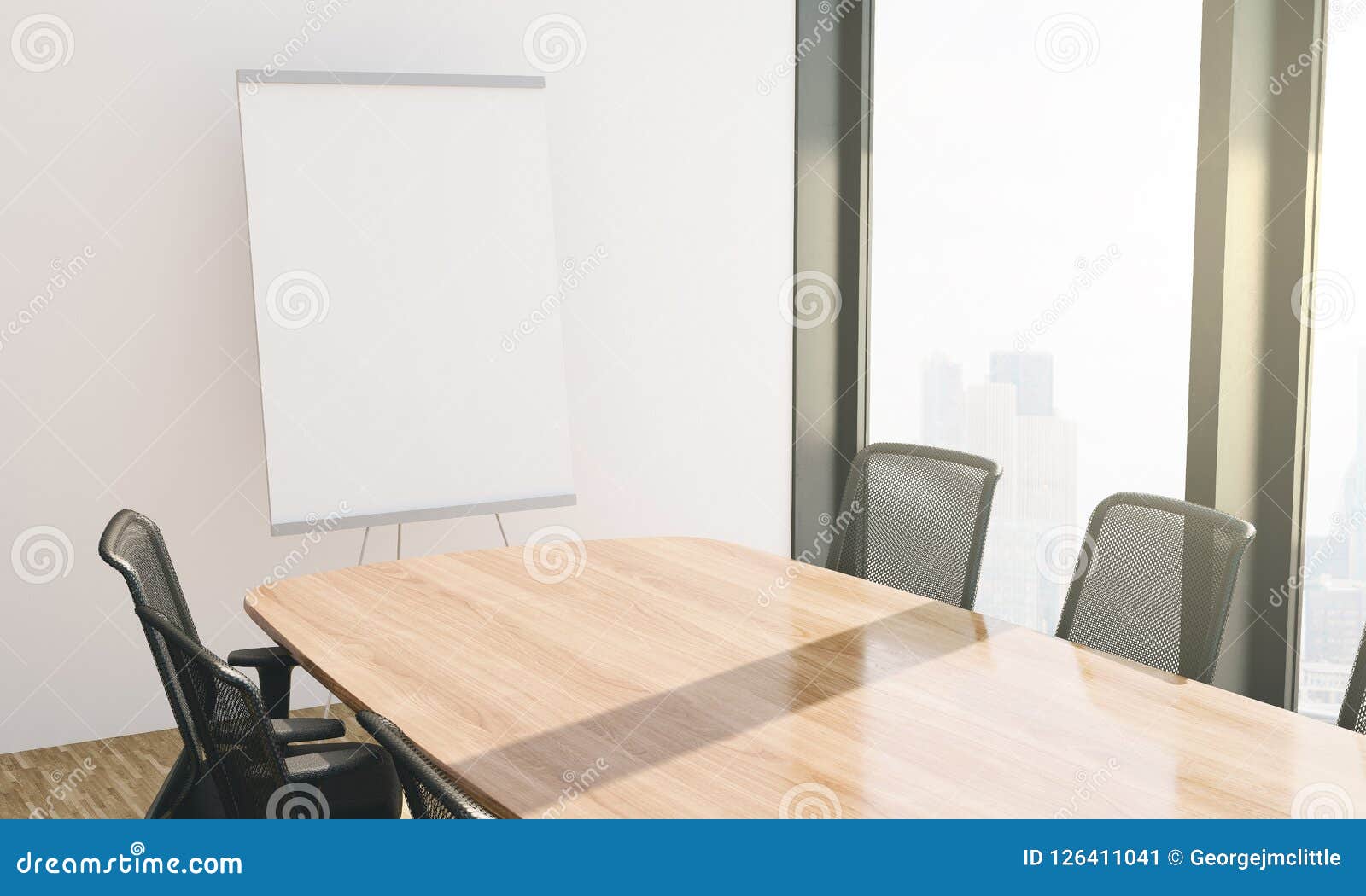 Paper Presentation Business Board on Conference Room Stock Illustration ...