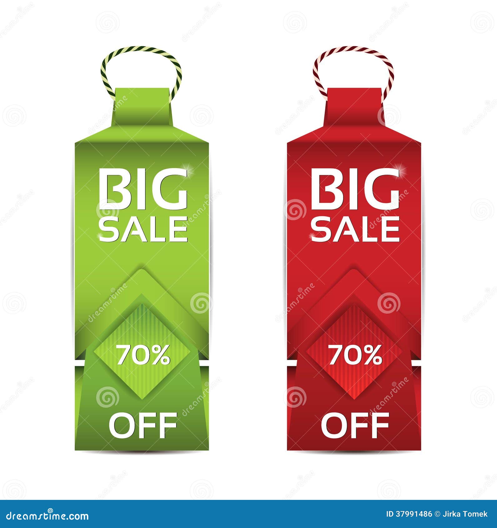 Paper Price Tag. Vector Template. Stock Vector - Illustration of color ...