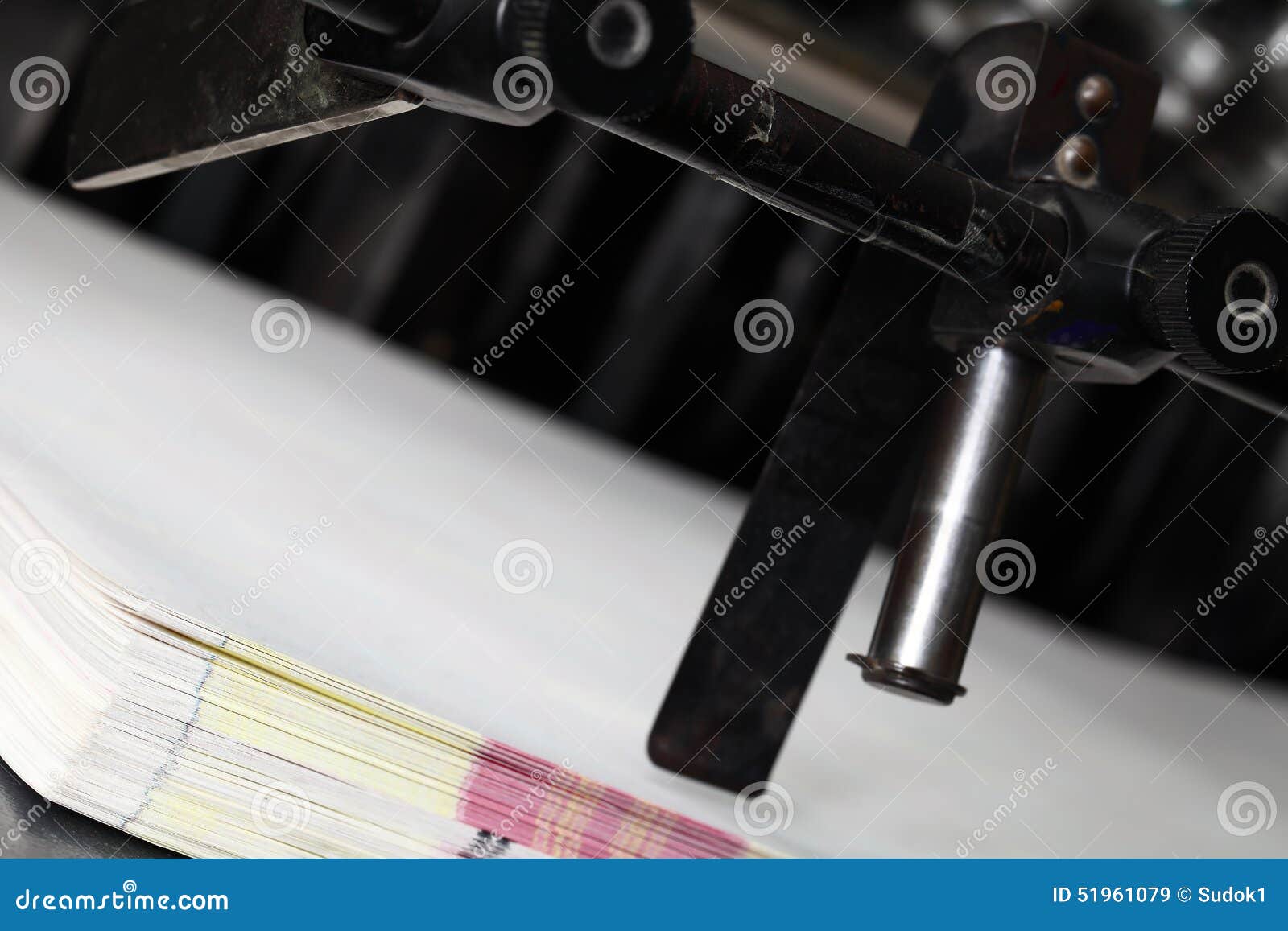 Paper and Printing Press after Work Stock Image - Image of occupation ...