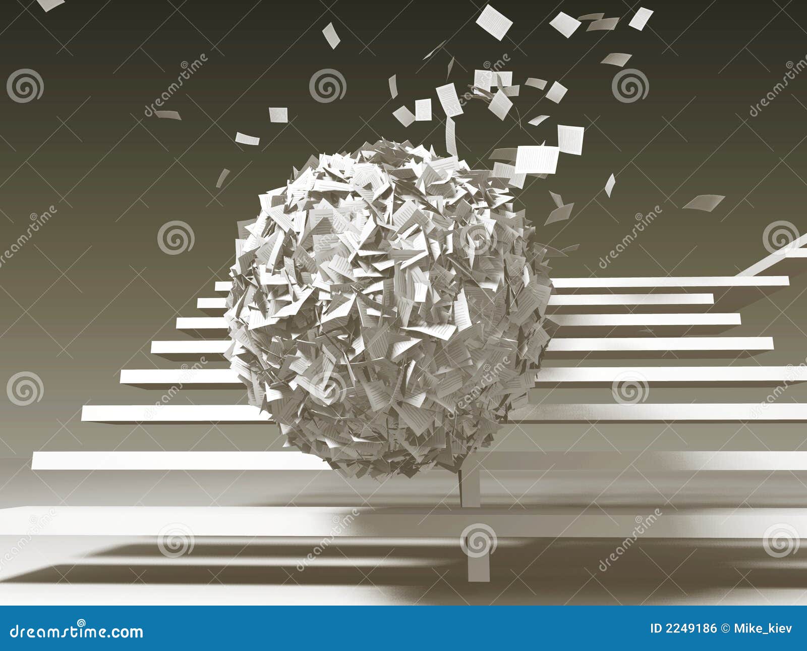 Paper Problems, Oncoming Ball Stock Illustration - Illustration of ...