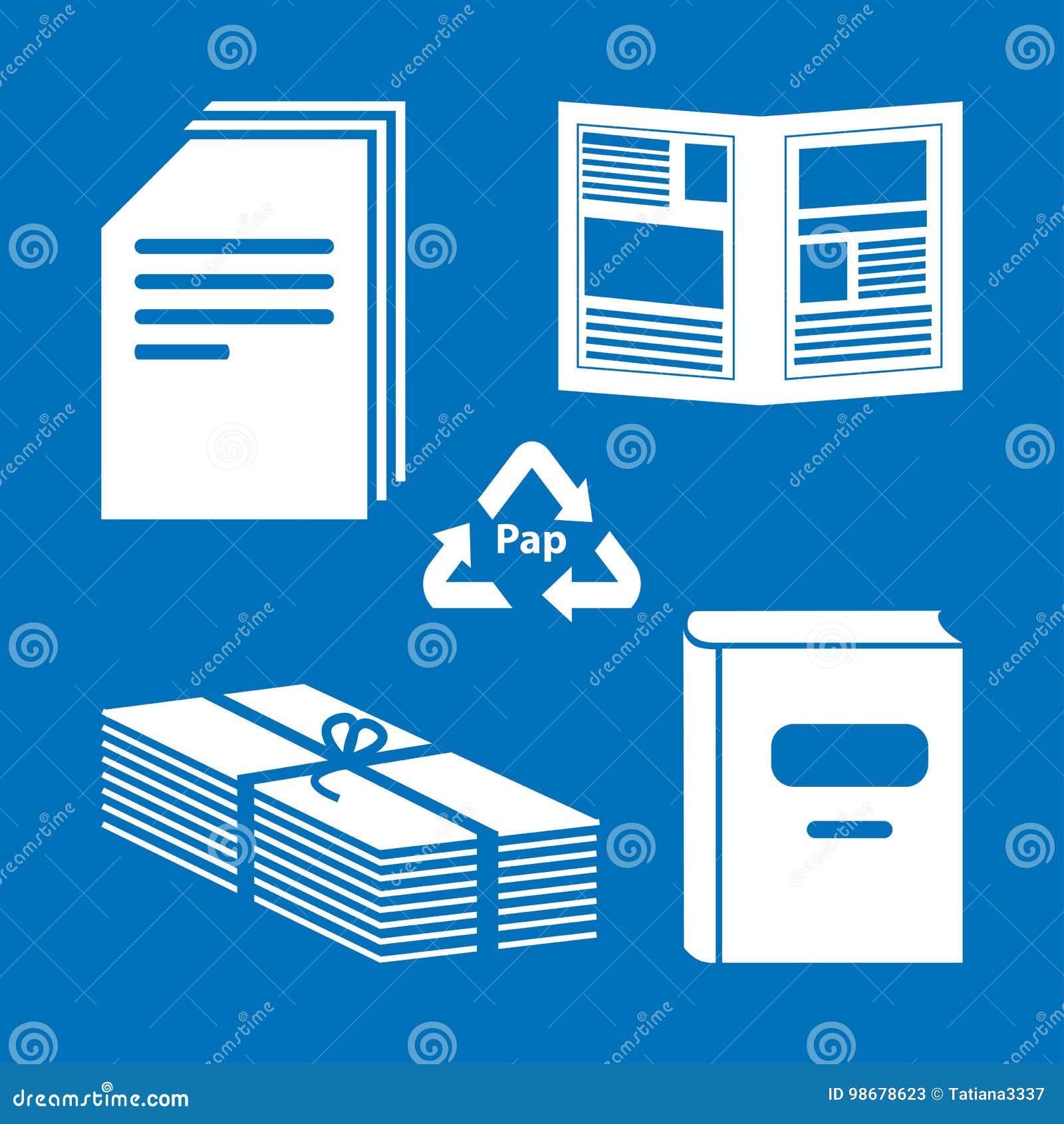 Paper processing stock vector. Illustration of archive - 98678623