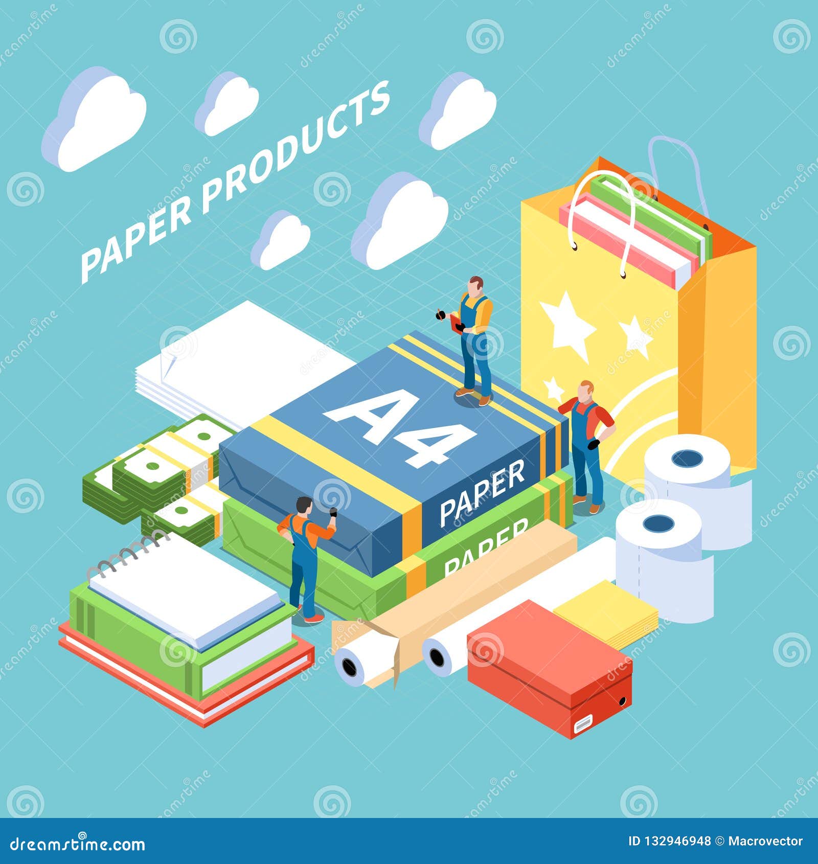 Paper Production Flowchart Vector Illustration | CartoonDealer.com ...
