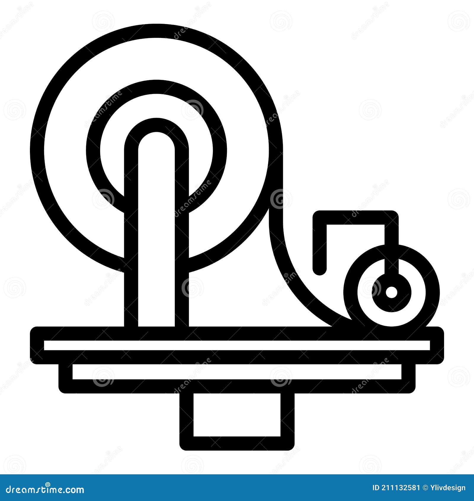 Paper Production Machine Icon, Outline Style Stock Vector ...