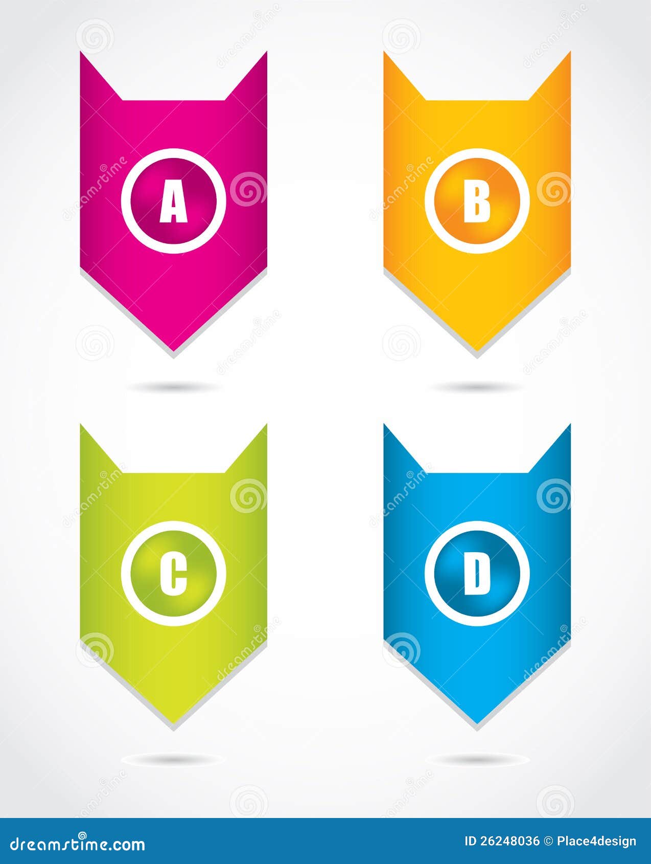 Paper progress labels stock vector. Illustration of progress - 26248036