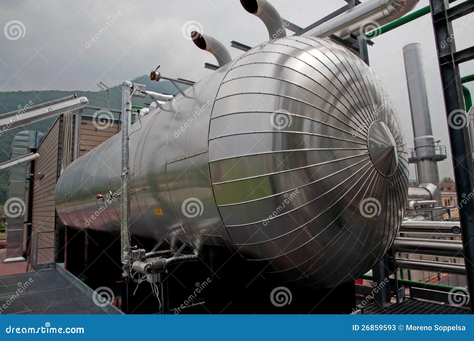 Paper and Pulp Mill - Cogeneration Plant Stock Image - Image of kraft ...