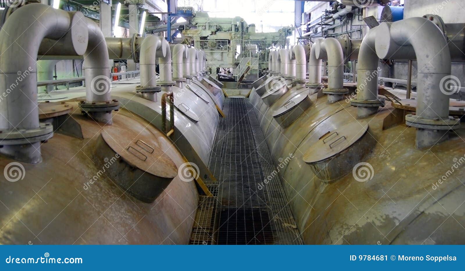 Paper and Pulp Mill - De-inking Plant Stock Image - Image of drum ...