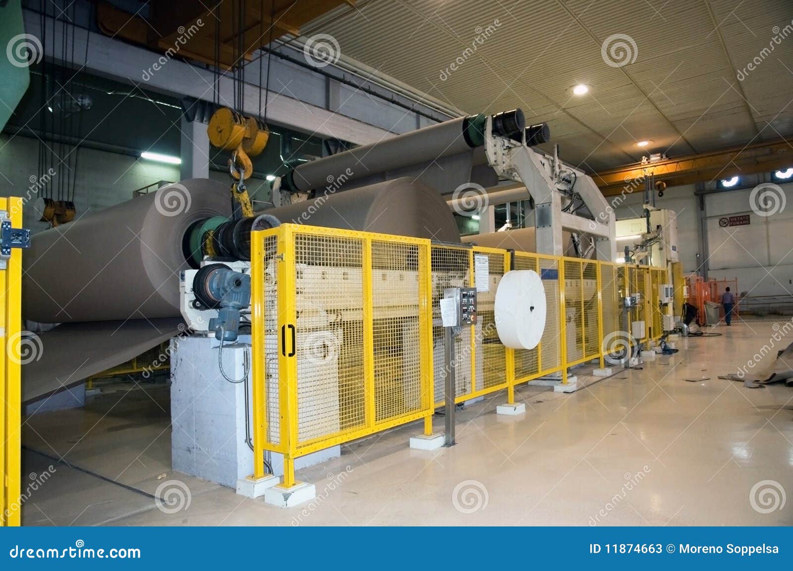 Paper and Pulp Mill - Fourdrinier Machine Stock Image - Image of ...