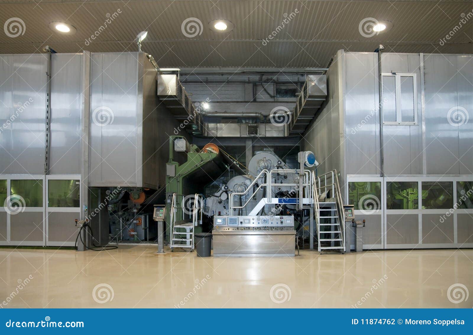 Paper and Pulp Mill - Fourdrinier Machine Stock Photo - Image of ...