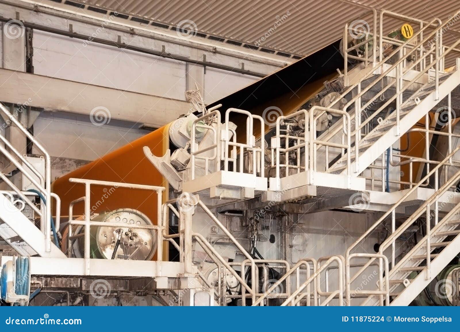 Paper and Pulp Mill - Fourdrinier Machine Stock Photo - Image of ...