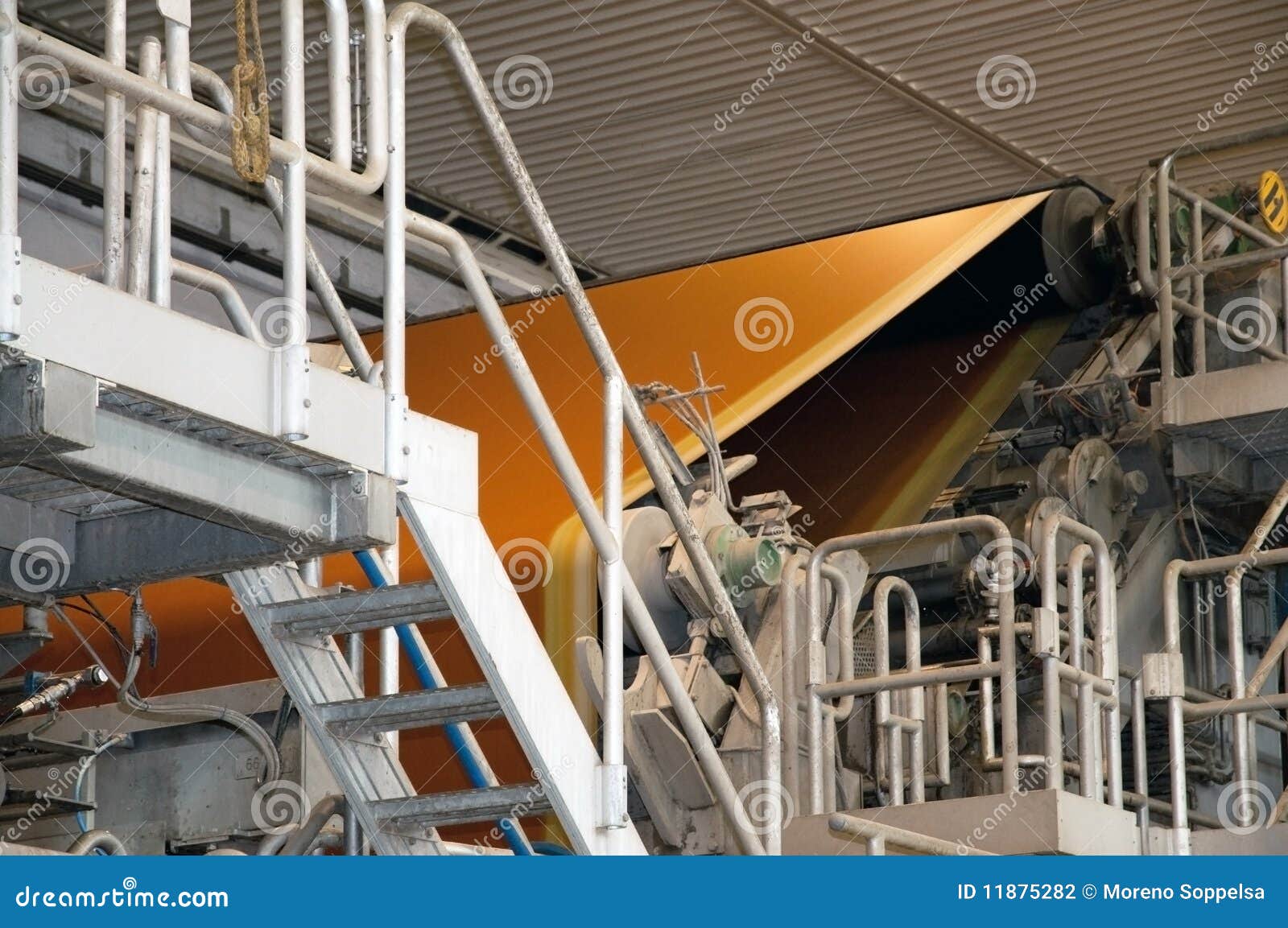 Paper and Pulp Mill - Fourdrinier Machine Stock Photo - Image of ...