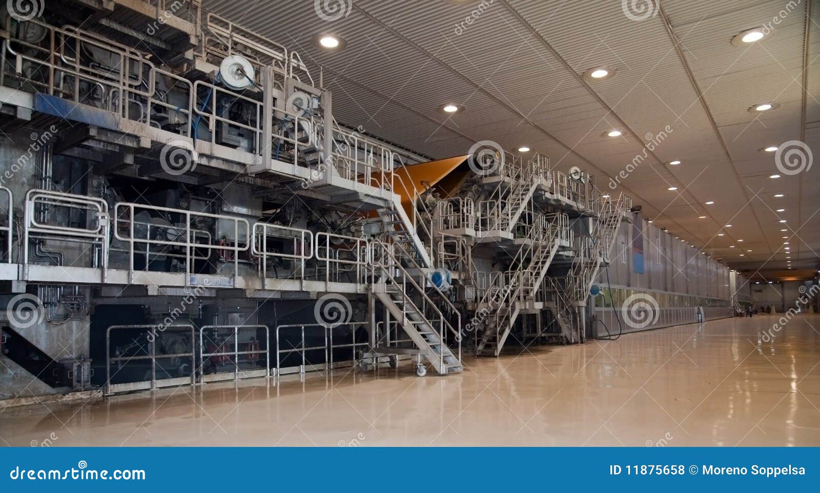 Paper and Pulp Mill - Fourdrinier Machine Stock Photo - Image of ...